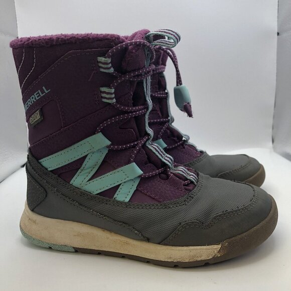 Merrell | Shoes | Merrell Snow Crush Purple Waterproof Fleece Lined ...